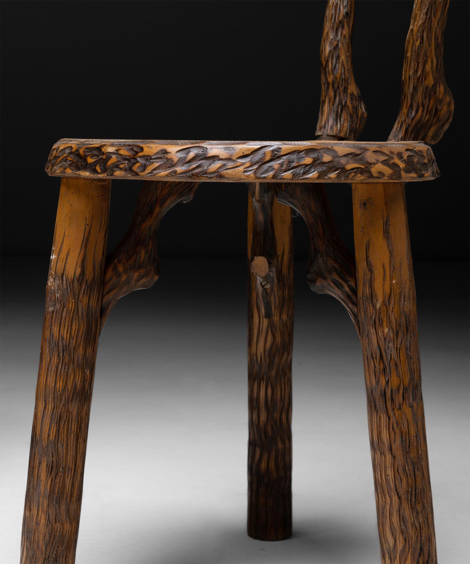 Atypical Desk and Chair, France, circa 1950 at 1stDibs