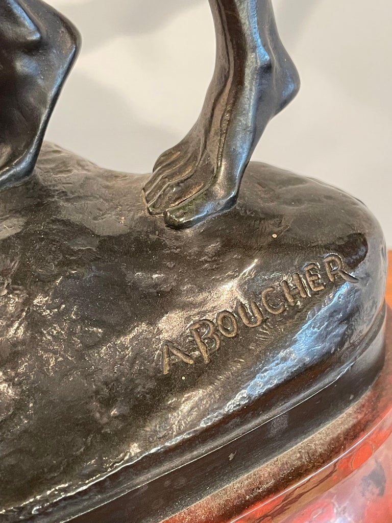 'Au But' French Art Nouveau Cast Bronze Sculpture by Alfred Boucher ...