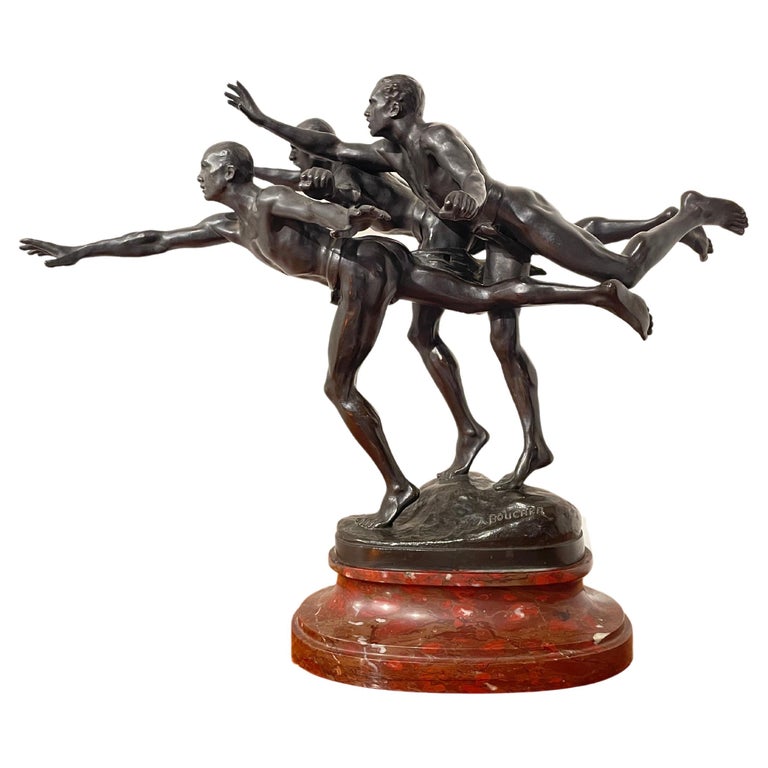 'Au But' French Art Nouveau Cast Bronze Sculpture by Alfred Boucher ...