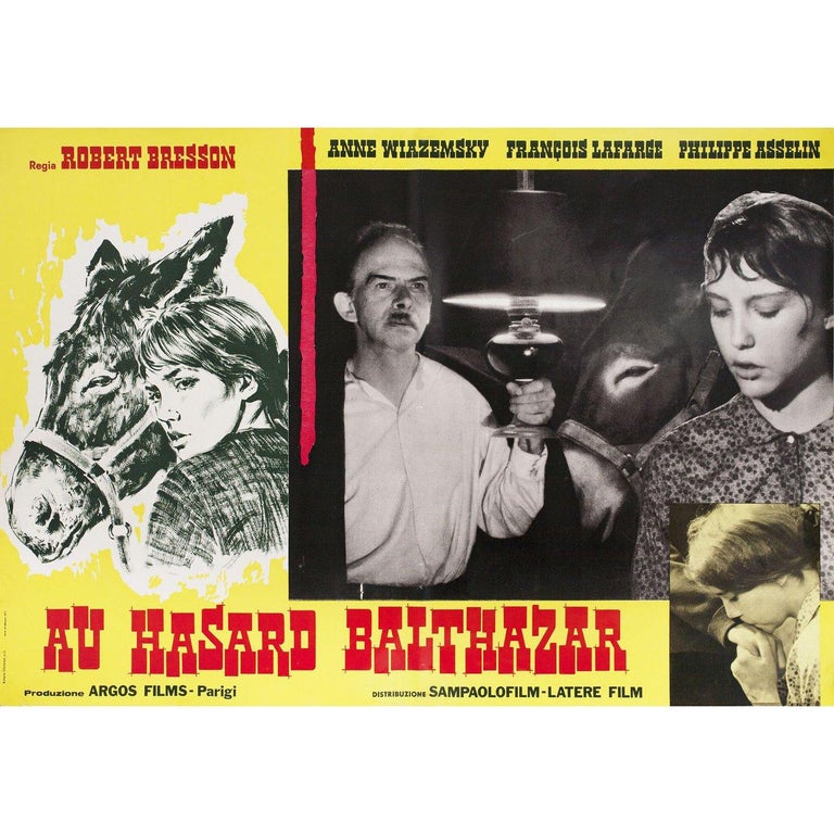 'Au Hasard Balthazar' 1971 Italian Fotobusta Film Poster For Sale at ...