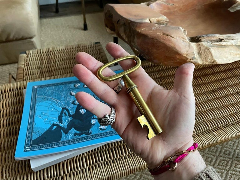 Auböck Big Brass Key Paperweight and Cork Screw, Midcentury, 1950s ...