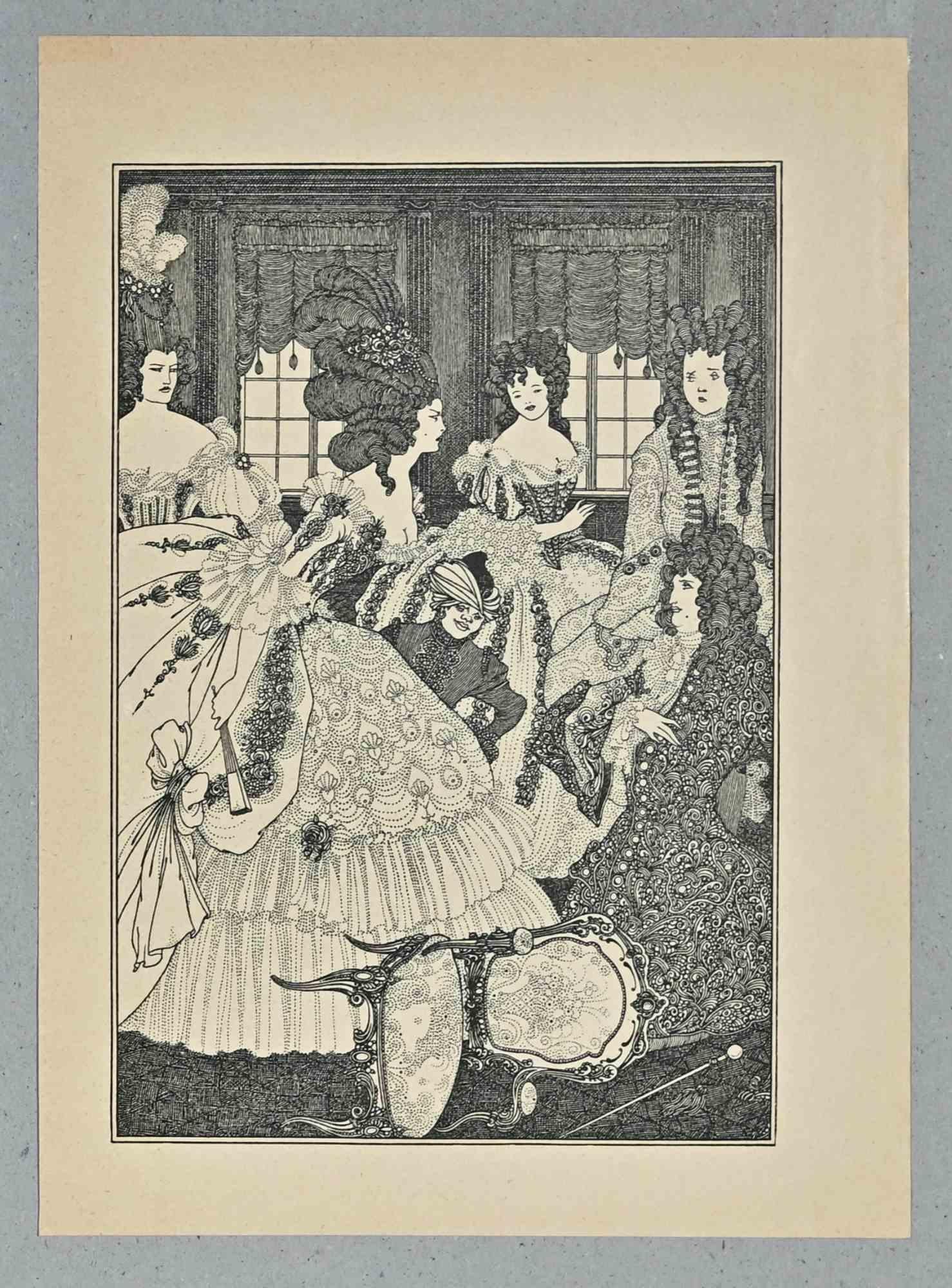 Aubrey Beardsley - Model - Original Lithograph at 1stDibs