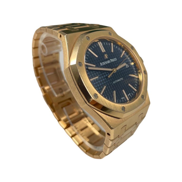 Audemars Piguet 15400OR.OO.1220OR.03 Rose Gold Blue Dial Royal Oak at ...