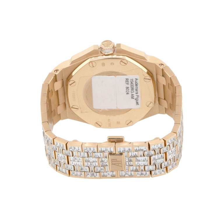 Audemars Piguet All Diamond Watch 18 Karat in Stock For Sale at 1stDibs