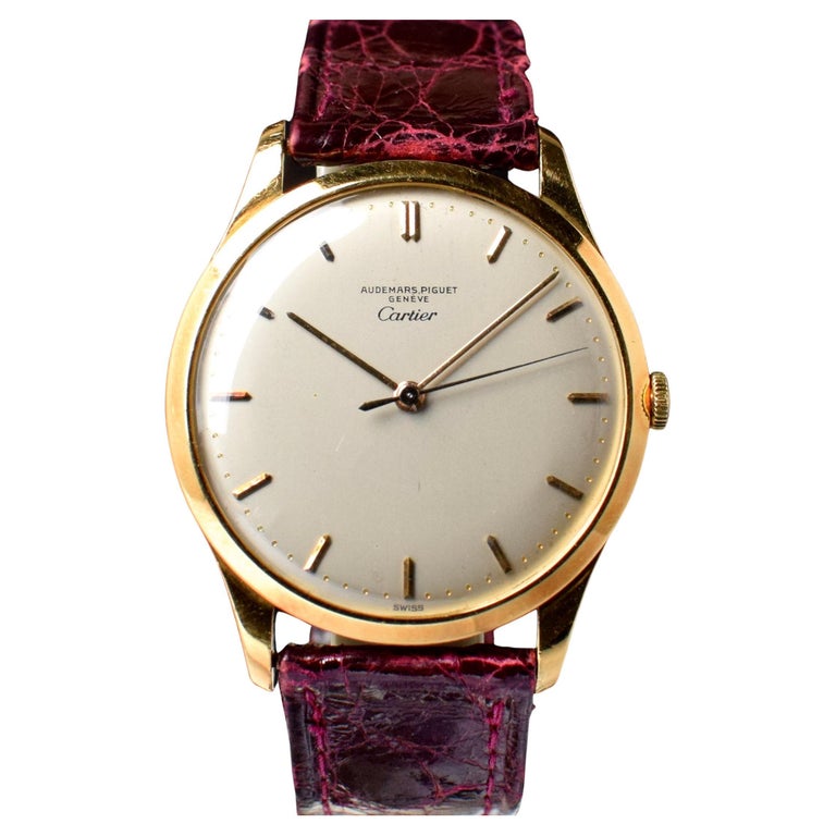 Audemars Piguet AP Cartier 18K Yellow Gold Manual Wind Dress Watch 1960 ...