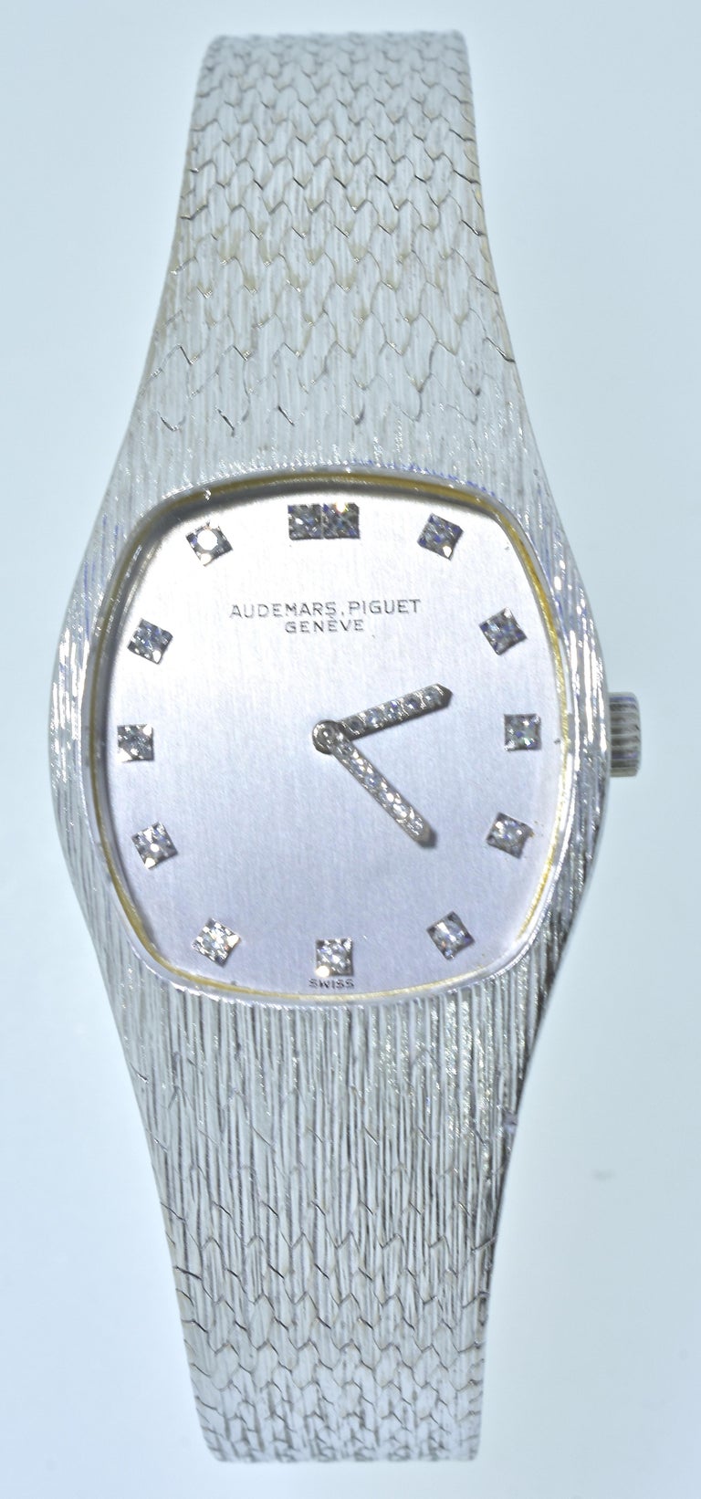 Audemars Piguet Geneva 18 Karat White Gold and Diamond Wristwatch ...