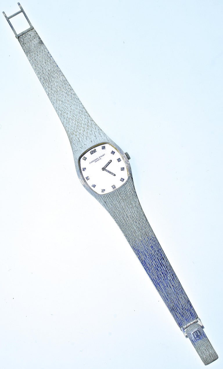 Audemars Piguet Geneva 18 Karat White Gold and Diamond Wristwatch ...