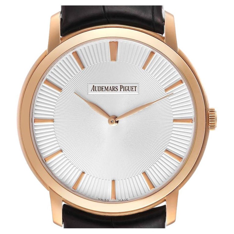 Audemars Piguet Jules Extra-Thin Rose Gold Mens Watch 15180R Papers For ...