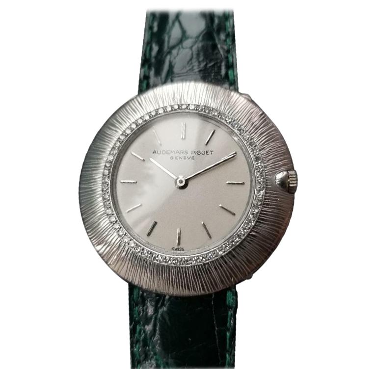 Audemars Piguet Rare Unworn Diamond and Emerald Set Dress Watch NOS ...