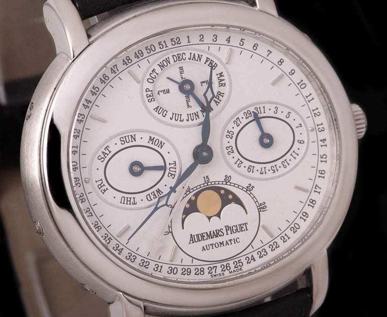Audemars Piguet Millenary Quantieme Perpetual Calendar White Gold White ...