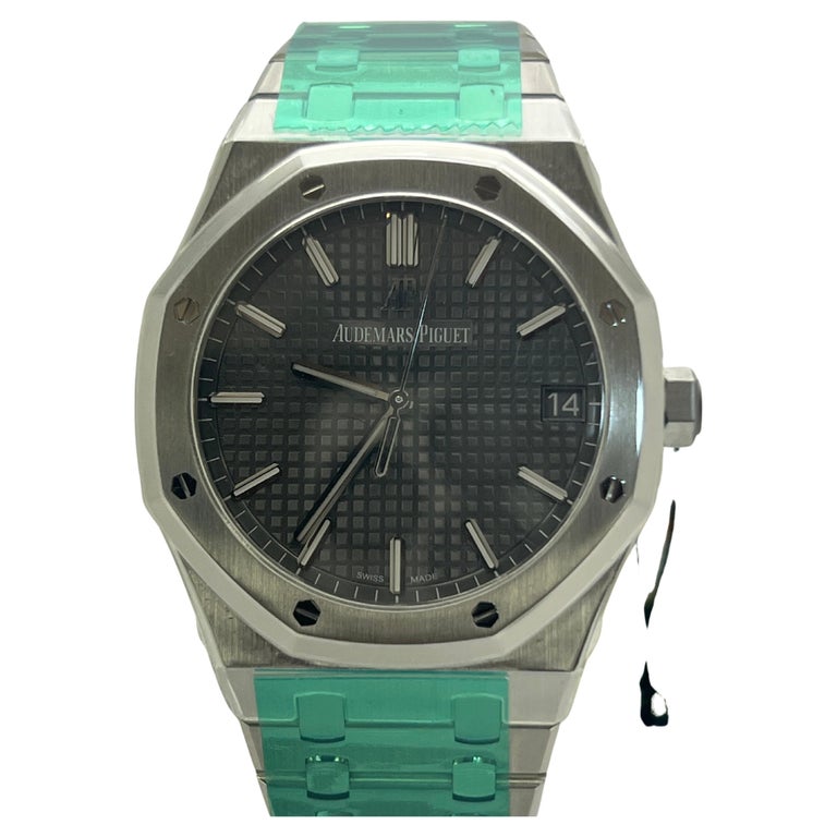 Audemars Piguet New AP Royal Oak Stainless Steel Grey Dial 41mm 15500ST ...