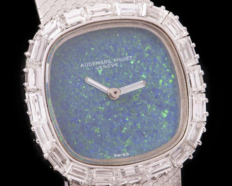 Audemars Piguet Opal Dial Diamond Set Manual Wind Cocktail Wristwatch ...