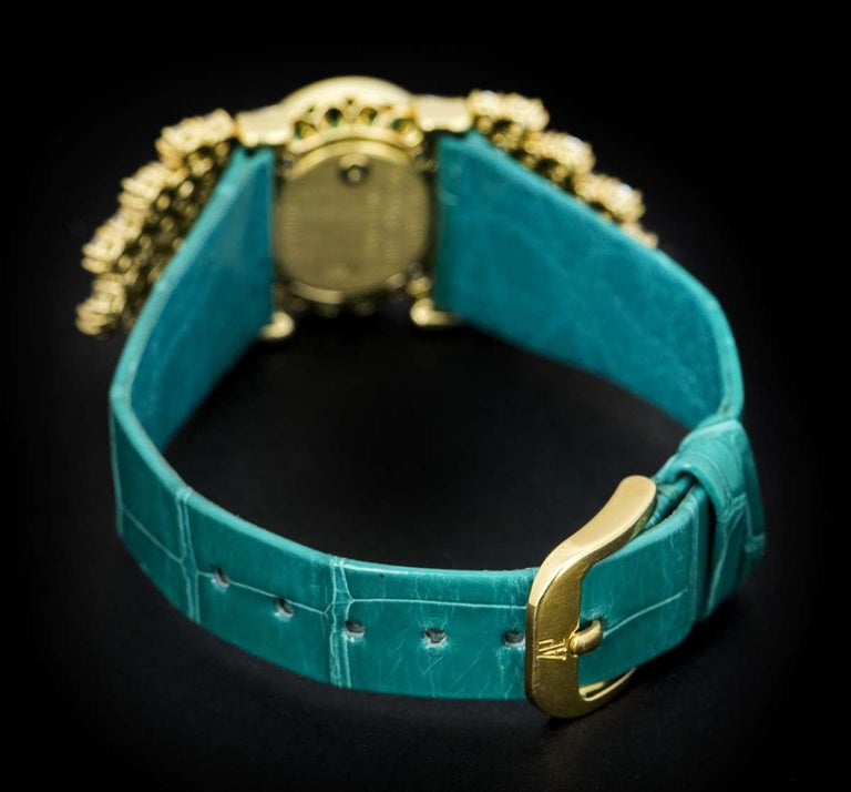 Audemars Piguet Rare Unworn Diamond and Emerald Set Dress Watch NOS ...