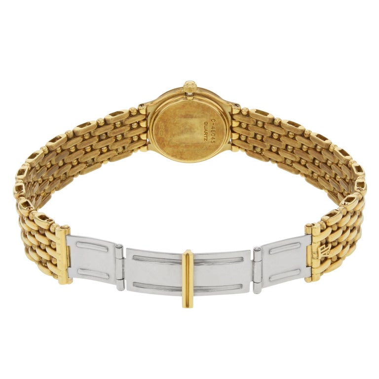 Audemars Piguet Round Silver Dial 18 Karat Yellow Gold Quartz Ladies Watch at 1stDibs