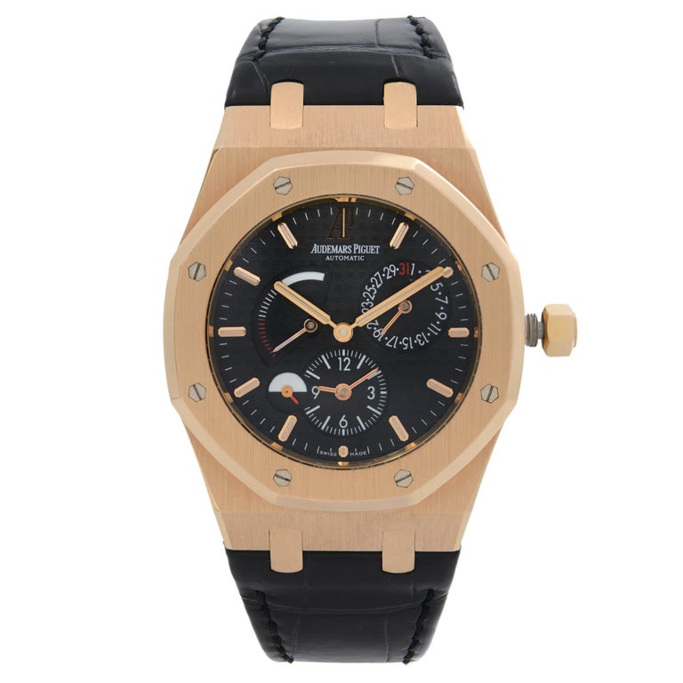 Audemars Piguet Royal Oak 18k Rose Gold Dual Time Men Watch 26120OR.OO ...
