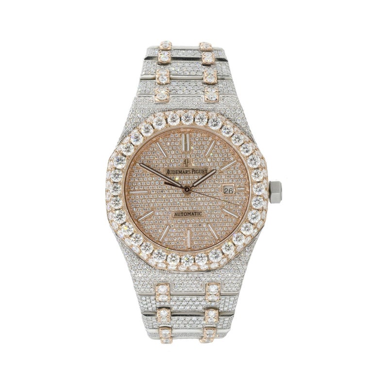 Audemars Piguet Royal Oak 18k Two Tone All Diamond Watch in Stock For ...