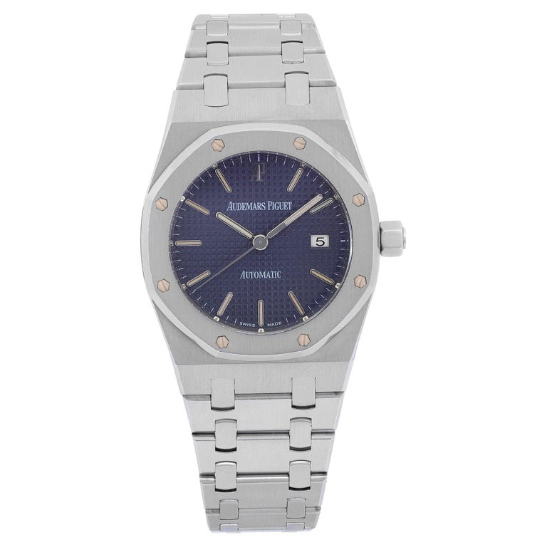 Audemars Piguet Royal Oak Steel Blue Dial Unisex Watch 15000ST For Sale ...