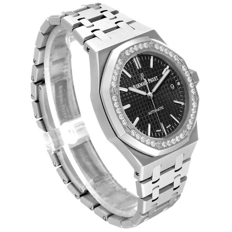 Audemars Piguet Royal Oak Steel Diamond Mens Watch 15451st Box Papers ...
