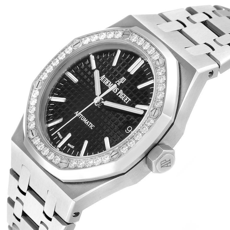 Audemars Piguet Royal Oak Steel Diamond Mens Watch 15451st Box Papers ...