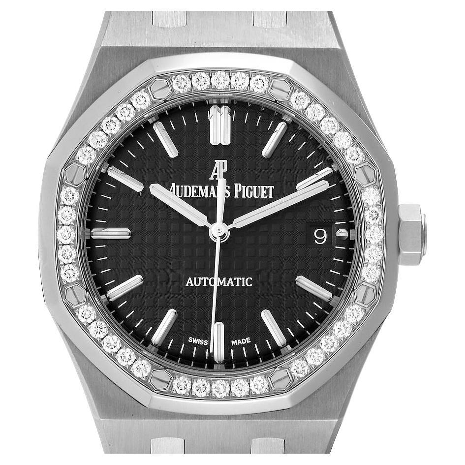 Audemars Piguet Royal Oak Diamond Silver Steel Ladies Watch 67621ST.ZZ ...
