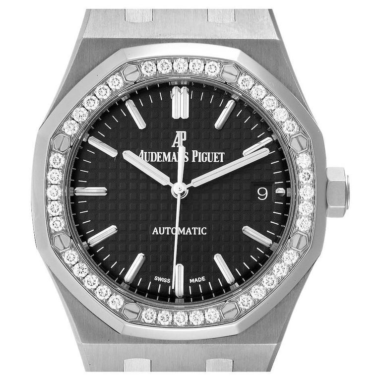 Audemars Piguet Royal Oak Steel Diamond Mens Watch 15451st Box Papers ...
