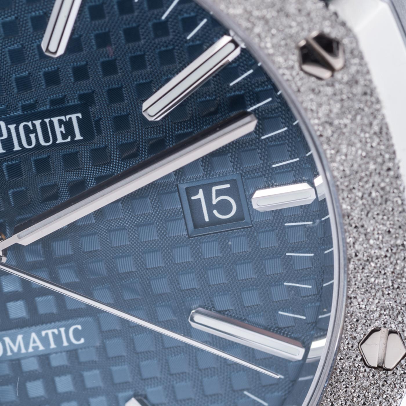 Audemars Piguet Royal Oak 41mm Frosted Blue Dial White Gold Watch ...