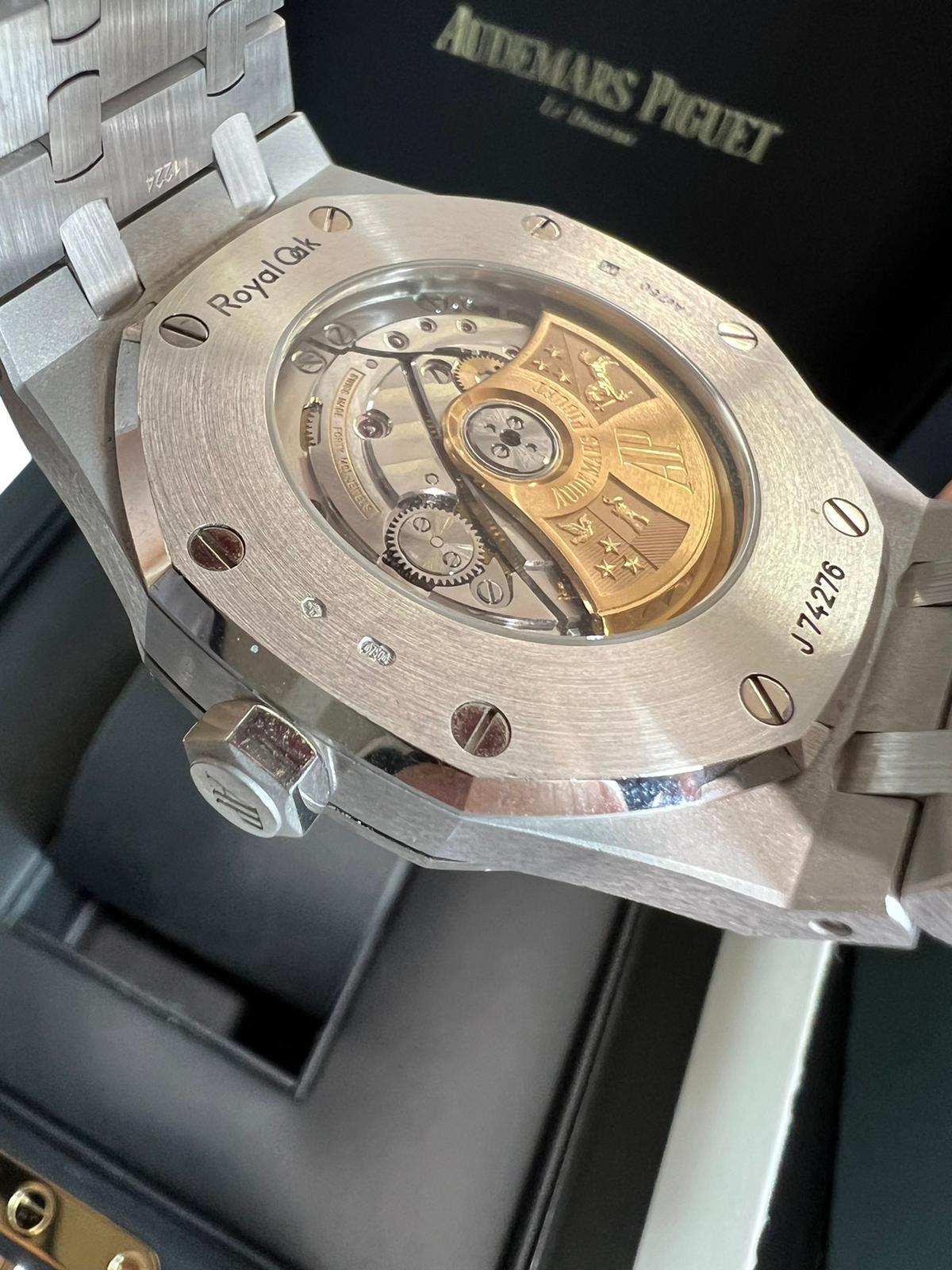 Audemars Piguet Royal Oak 41mm Frosted Blue Dial White Gold Watch ...