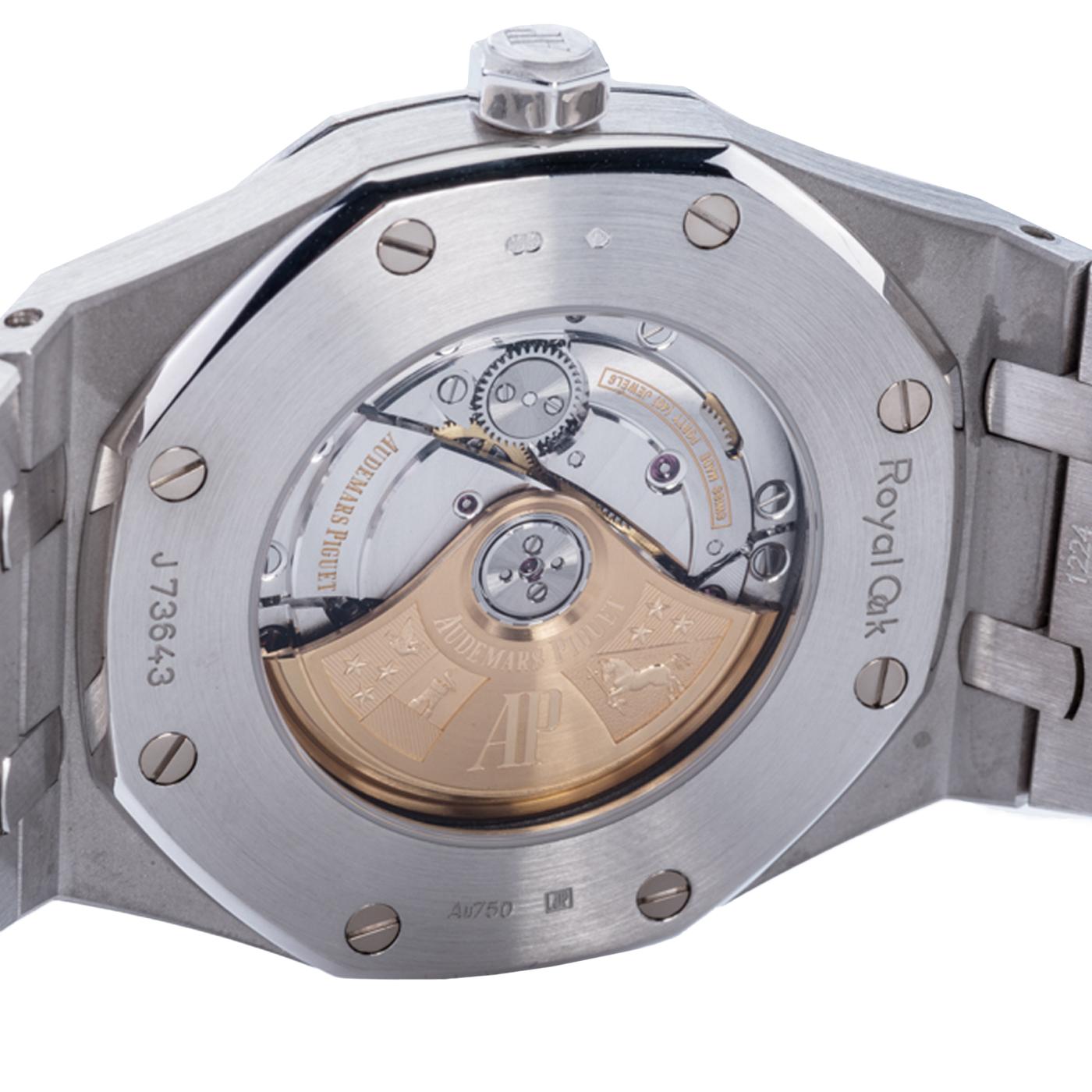 Audemars Piguet Royal Oak 41mm Frosted Blue Dial White Gold Watch ...