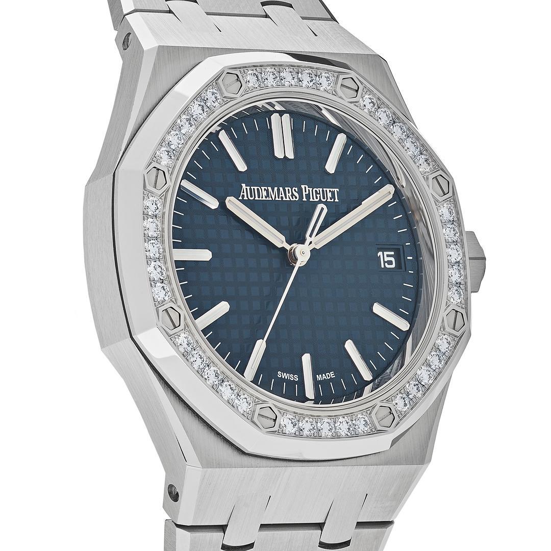 Audemars Piguet Royal Oak "50th Anniversary" Blue Dial Diamond Bezel ...