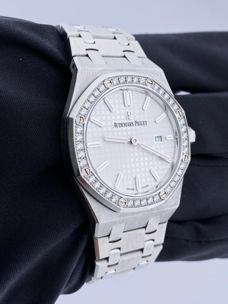 Audemars Piguet Royal Oak 67651ST Ladies Watch Box and Papers at 1stDibs