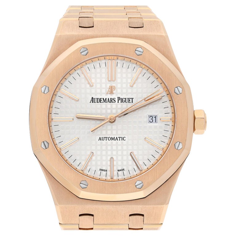 Audemars Piguet Royal Oak Auto Rose Gold Men 41mm Watch 15400OR.OO ...