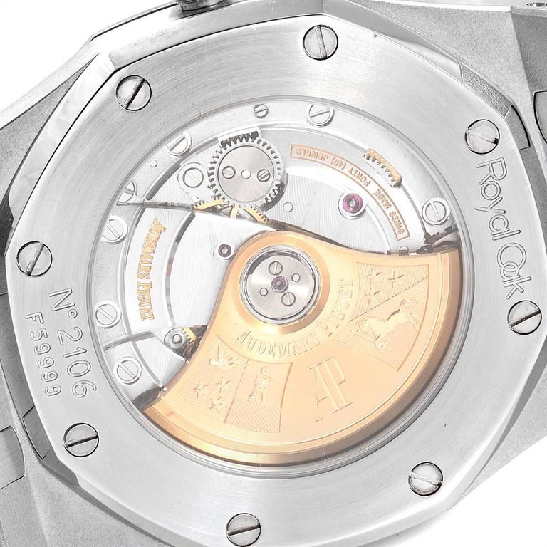 Audemars Piguet Royal Oak Black Dial Steel Men's Watch 15300 For Sale ...