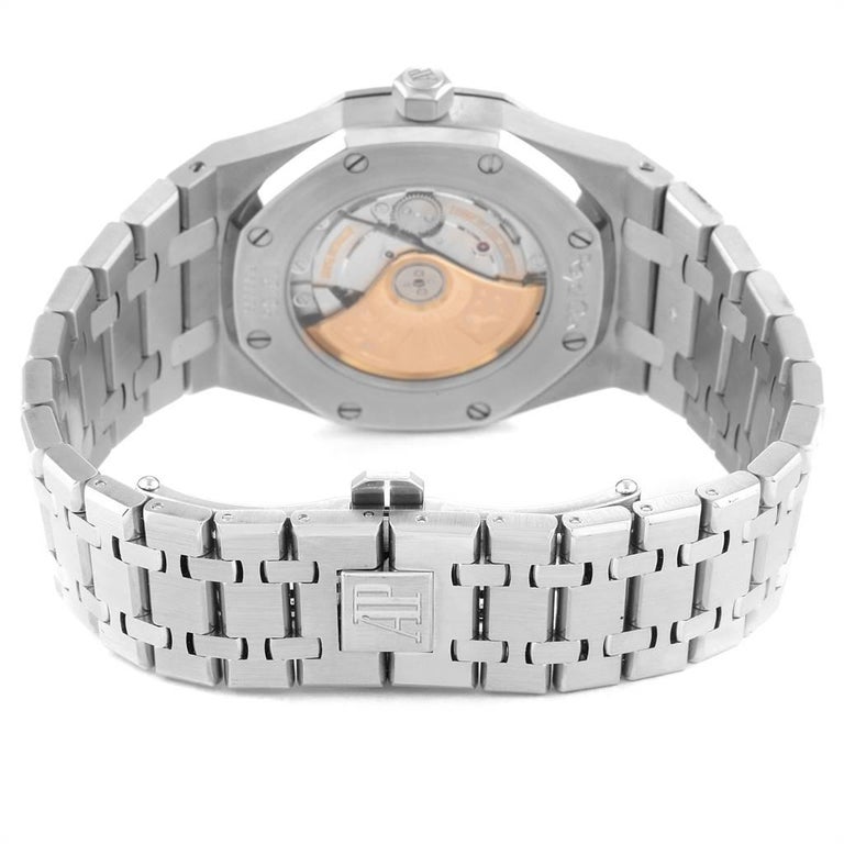 Audemars Piguet Royal Oak Black Dial Steel Men's Watch 15300 For Sale ...