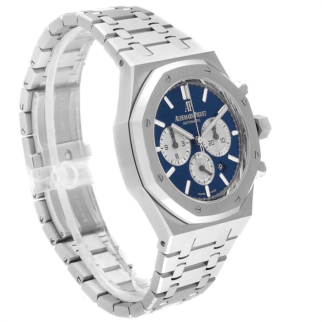 Audemars Piguet Royal Oak Blue Dial Chronograph Men's Watch 26331ST Box ...