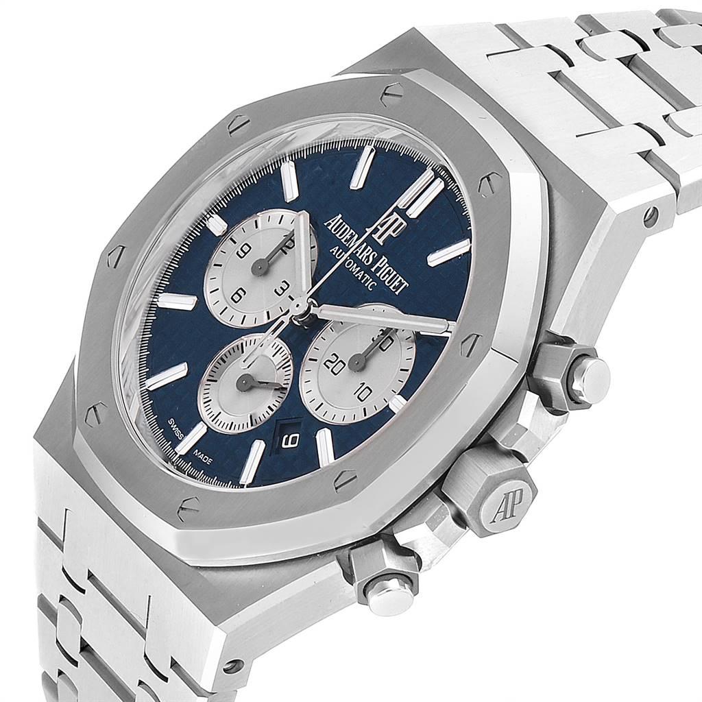 Audemars Piguet Royal Oak Blue Dial Chronograph Men's Watch 26331ST Box ...