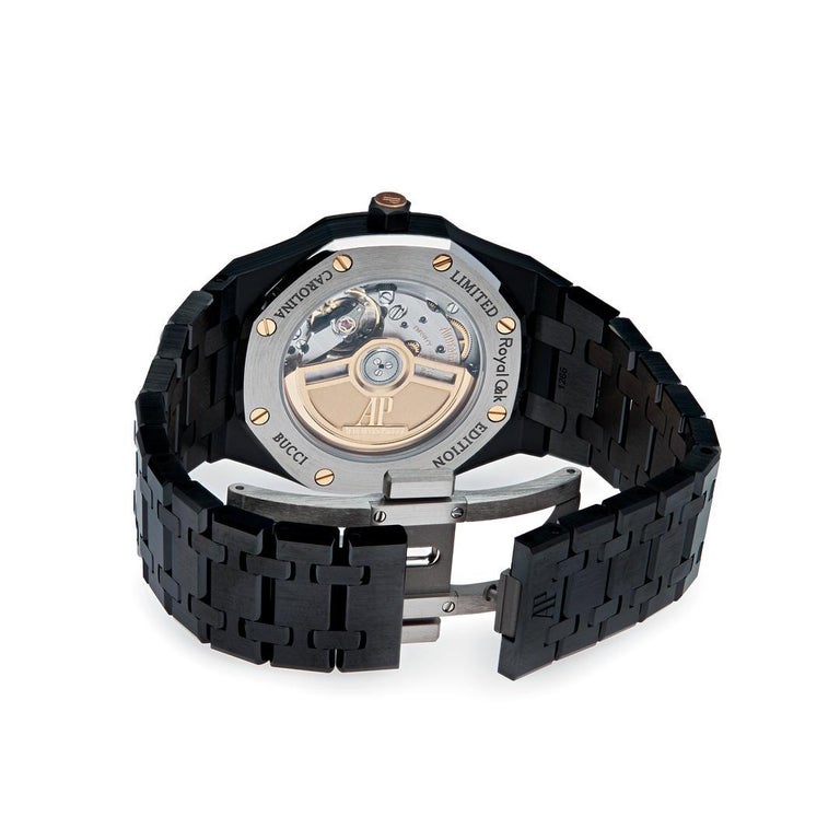Audemars Piguet Royal Oak Carolina Bucci Black Ceramic Rainbow Dial ...
