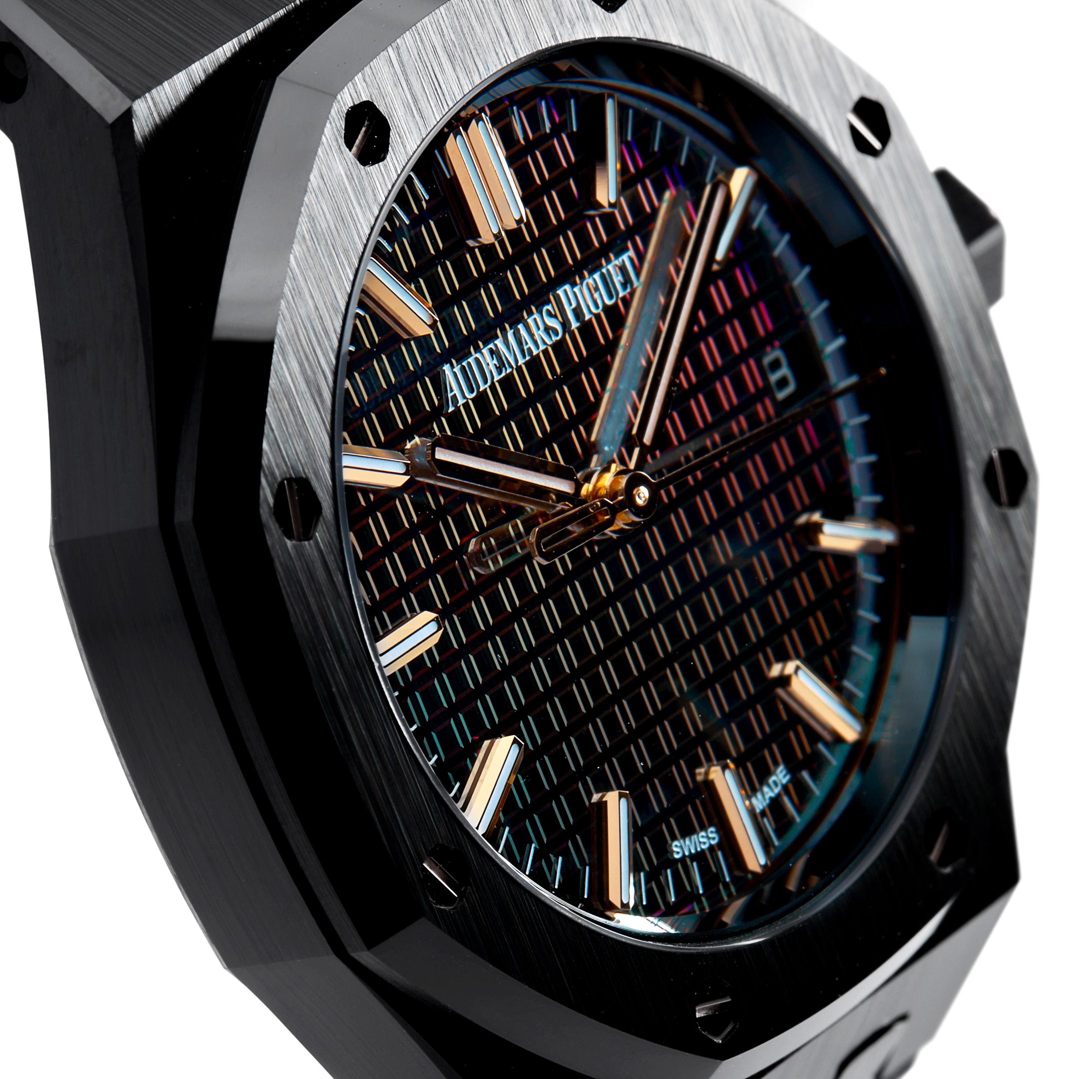 Audemars Piguet Royal Oak Carolina Bucci Black Ceramic Rainbow Dial ...
