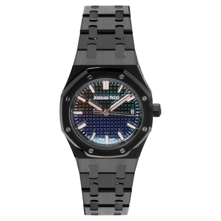 Audemars Piguet Royal Oak Carolina Bucci Black Ceramic Rainbow Dial ...
