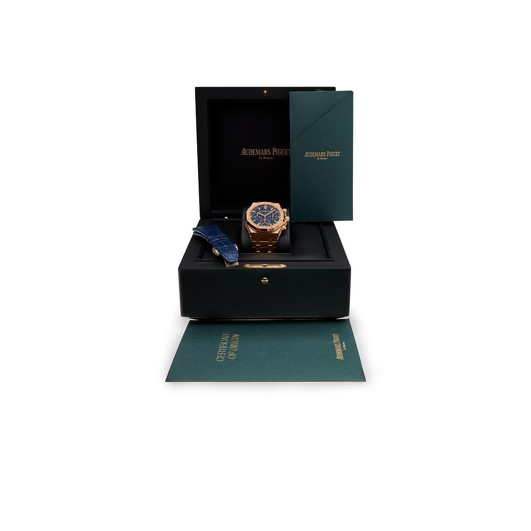 Audemars Piguet Royal Oak Chrono "50th Anniversary" Rose Gold Blue Dial ...