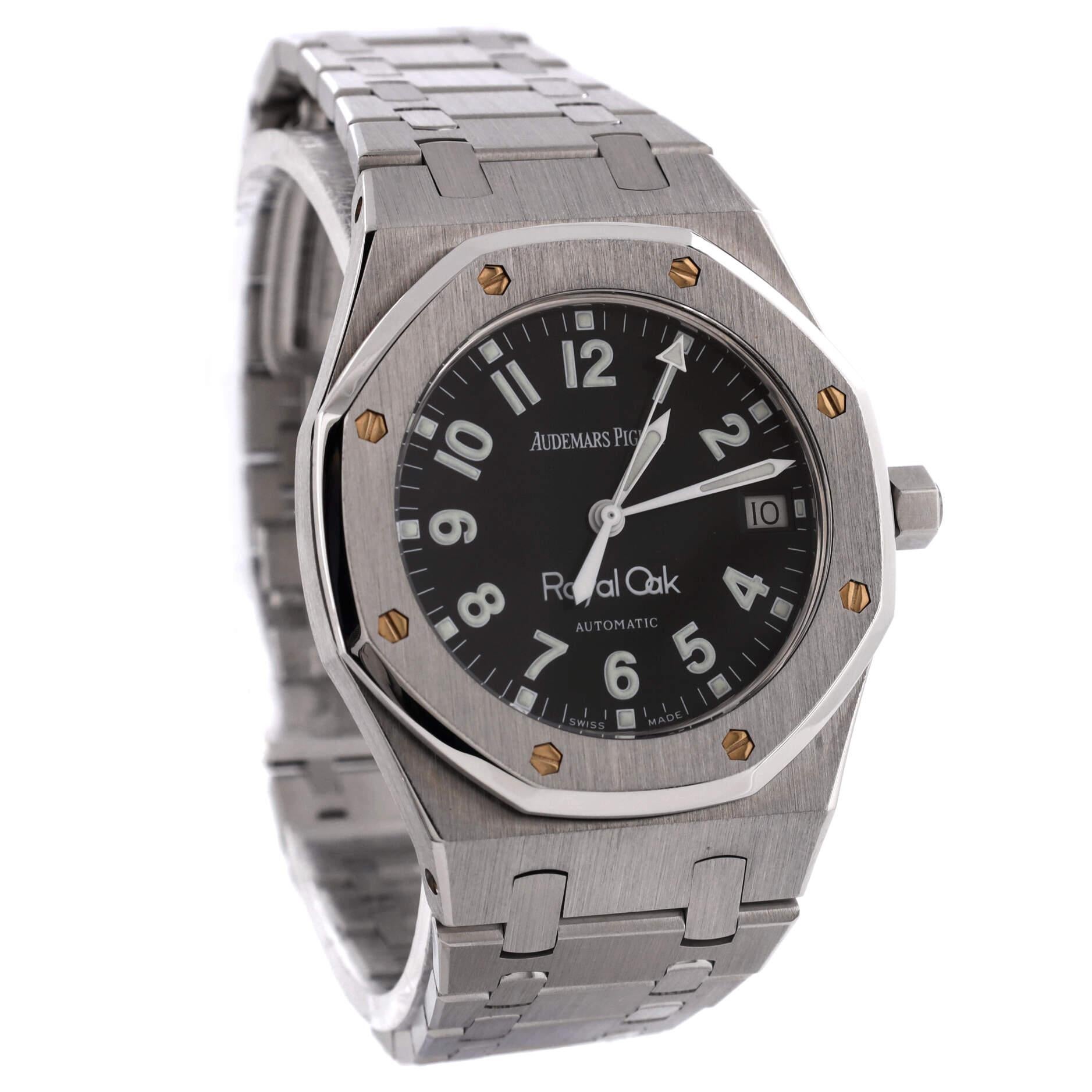 Audemars Piguet Royal Oak Date Military Dial Automatic Watch Stainless ...