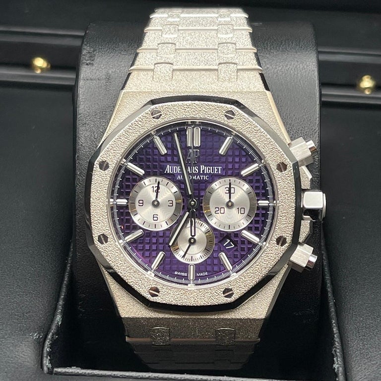 Audemars Piguet Royal Oak Frosted Selfwinding Chronograph Purple Dial ...