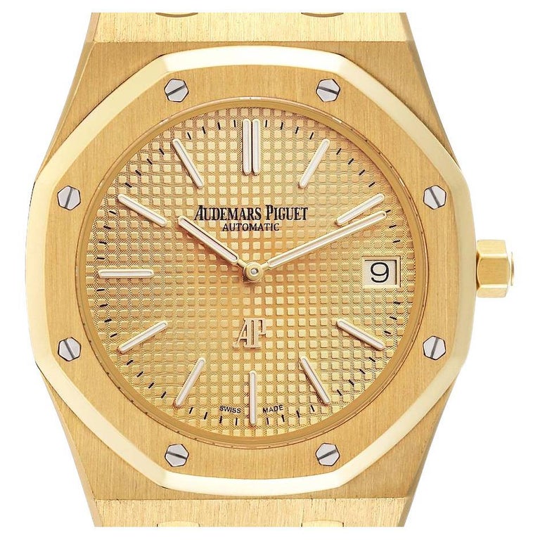 Audemars Piguet Montre Royal Oak Jumbo en or jaune 24 carats Magic ...