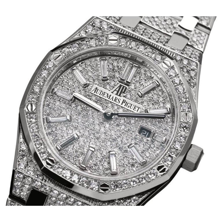 Audemars Piguet Royal Oak Lady Iced Out 67650ST.OO.1261ST.01 For Sale ...