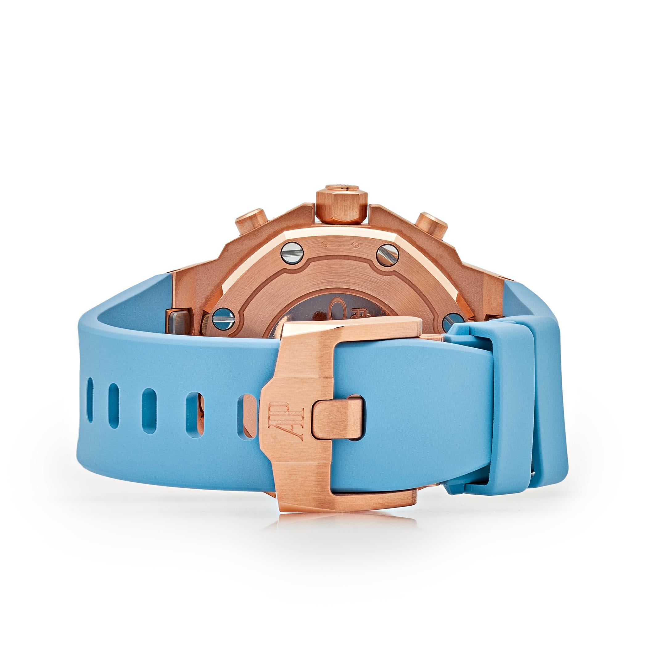 Audemars Piguet Royal Oak Offshore Chronograph Blue Dial Diamond Bezel ...