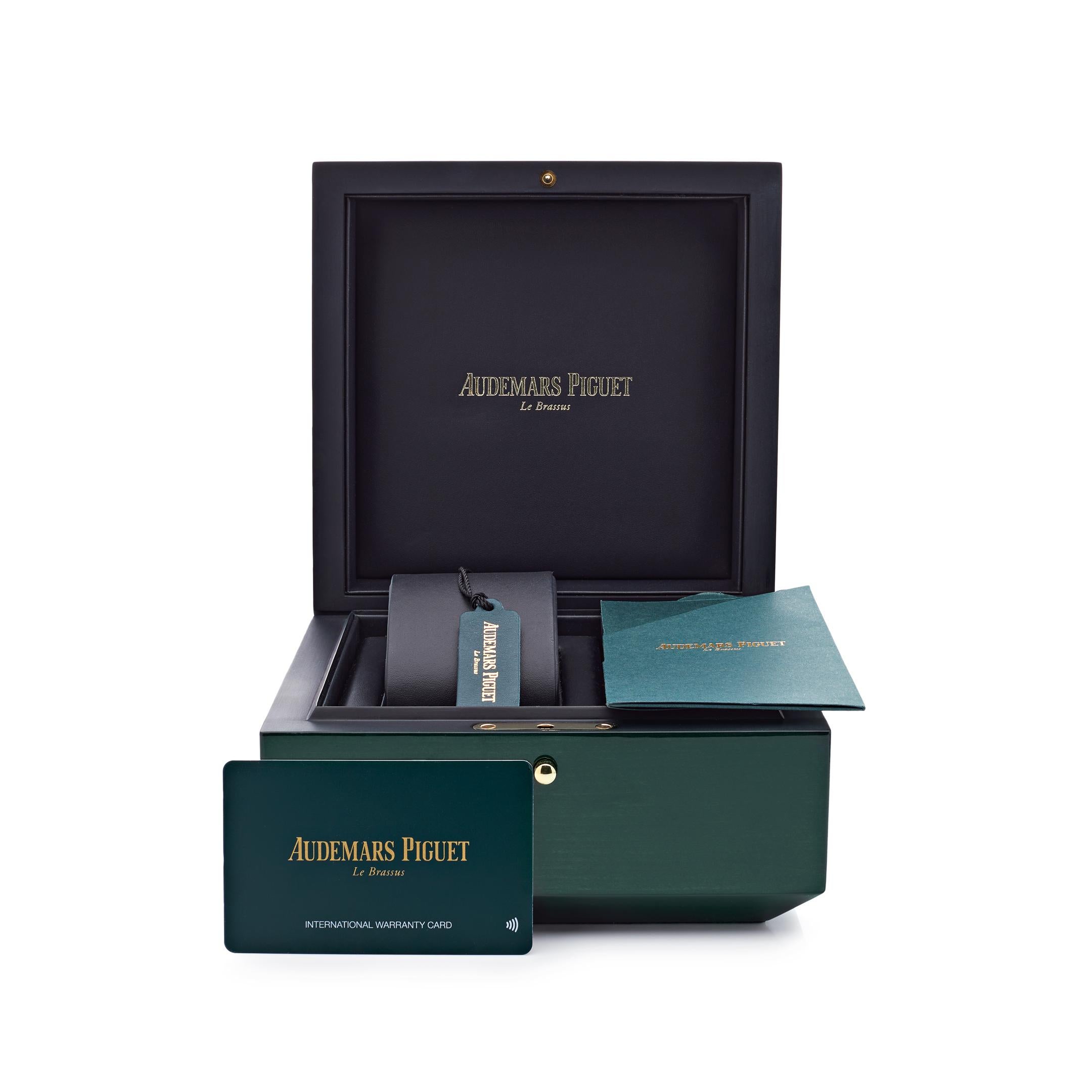 Audemars Piguet Royal Oak Offshore Chronograph Blue Dial Diamond Bezel ...