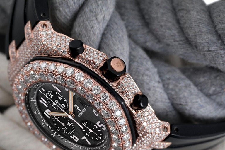 Audemars Piguet Royal Oak Offshore Chronograph Fully Diamond Rose Gold ...