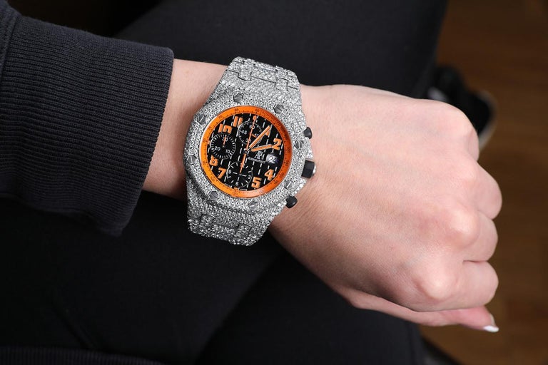 Audemars Piguet Royal Oak Offshore Chronograph Volcano Fully Ice Out ...