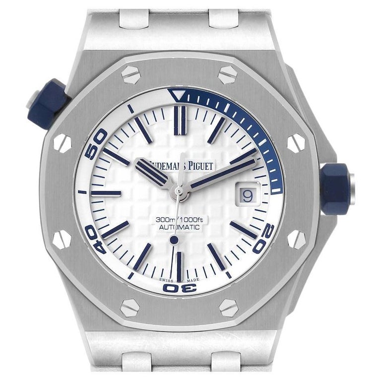 Audemars Piguet Royal Oak Offshore Diver Steel Mens Watch 15710ST Box ...