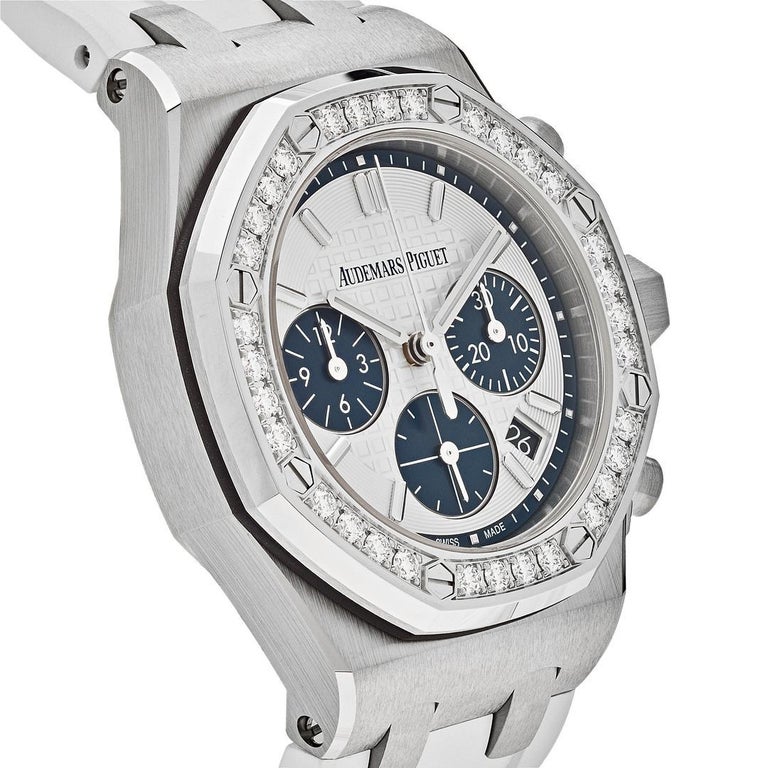 Audemars Piguet Royal Oak Offshore Lady Steel White Dial Diamond Bezel ...
