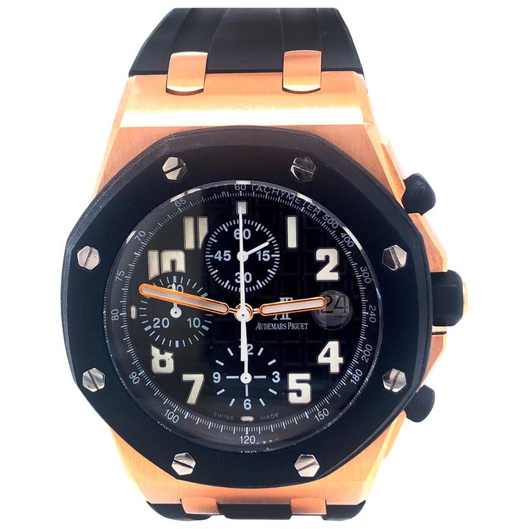 Audemars Piguet Royal Oak Offshore Sub-Dial Rubber Clad Rose Gold Watch ...